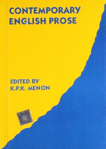 Contemporary English Prose by K.P.K.Menon | Goodreads