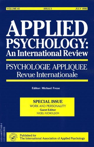 Work and Personality: A Special Issue of The Journal "Applied ...