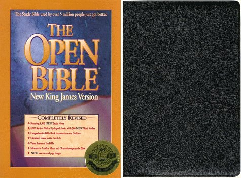 Bib the Open Bible: New King James Version Black Leather Special Ed by ...