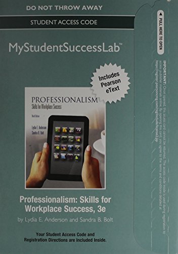 Professionalism: Skills for Workplace Success [with MyStudentSuccessLab ...