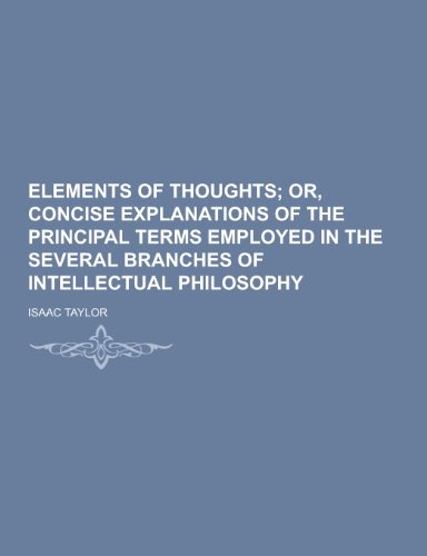 Elements of Thoughts by Isaac Taylor | Goodreads