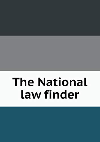 The National Law Finder by The National Law Finder Publishing | Goodreads