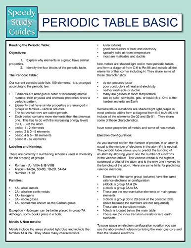 Periodic Table Basic (Speedy Study Guide) by Speedy Publishing | Goodreads