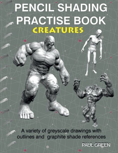 Pencil Shading Practise Book - Creatures: A variety of greyscale ...