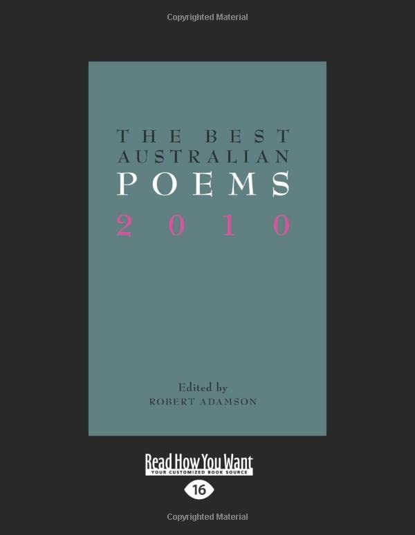 The Best Australian Poems 2010 by Robert M. Adamson | Goodreads