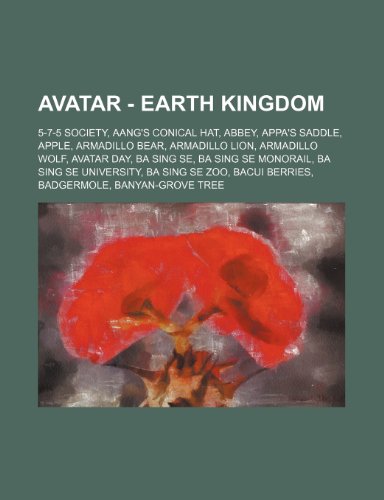 Avatar - Earth Kingdom: 5-7-5 Society, Aang's Conical Hat, Abbey, Appa ...