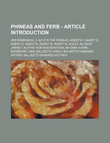 Phineas and Ferb - Article Introduction: 2nd Dimension, 2 Guyz N the ...