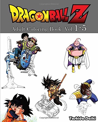 Dragon Ball Z: Adult Coloring Book VoL.1-5: Sketch Coloring Book by ...