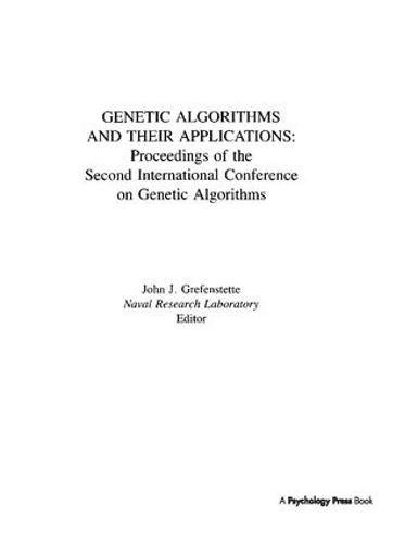 Genetic Algorithms and their Applications: Proceedings of the Second ...