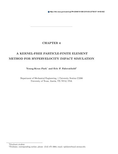 A Kernel-Free Particle-Finite Element Method for Hypervelocity Impact Simulation. Chapter 4 by ...