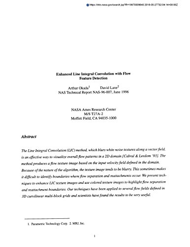 Enhanced Line Integral Convolution with Flow Feature Detection by ...