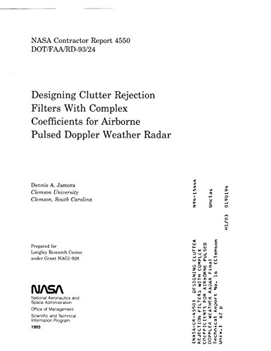 Designing Clutter Rejection Filters With Complex Coefficients For Airborne Pulsed Doppler