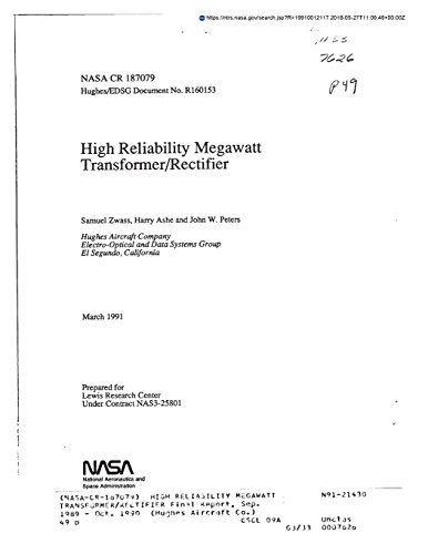 High Reliability Megawatt Transformer/Rectifier by National Aeronautics ...