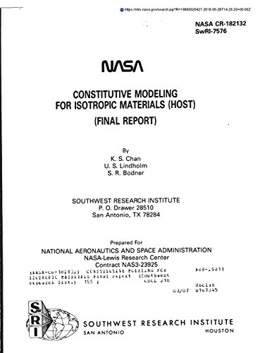 Constitutive Modeling for Isotropic Materials by National Aeronautics ...