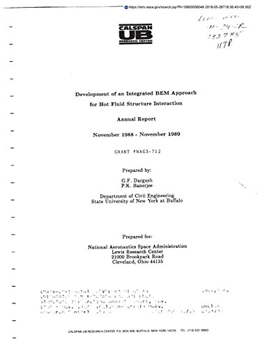 Development of an Integrated Bem Approach for Hot Fluid Structure Interaction by National ...