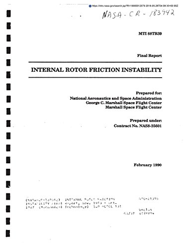 Internal Rotor Friction Instability by National Aeronautics and Space ...