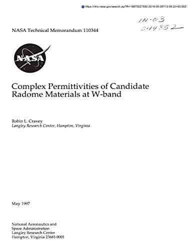 Complex Permittivities of Candidate Radome Materials at W-Band by ...