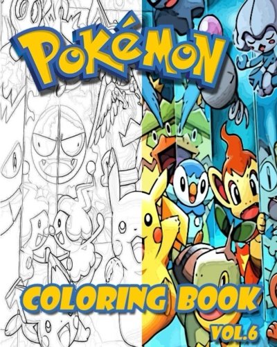 Pokemon Coloring Books: Coloring Book Vol.6: Stress Relieving Coloring ...