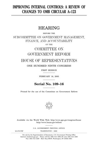 Improving Internal Controls: A Review of Changes to OMB Circular A-123 ...
