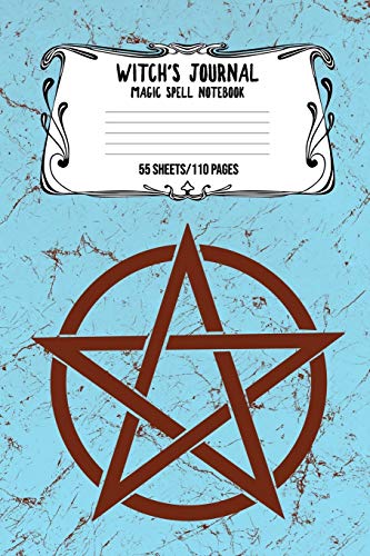 Witch's Journal Magic Spell Notebook 55 Sheets/110 Pages: Witchcraft ...