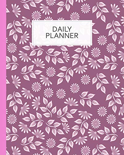 Daily Planner: To Do List Notebook, Classy Leaf Flower Pattern Pink ...