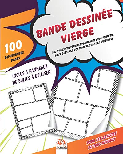 Bande Dessin e Vierge: 100 pages (diff rents panneaux) avec fond BD (texture), pour dessiner vos ...