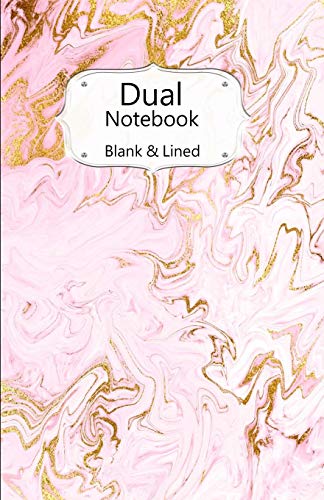 Dual Notebook: Blank & Lined Pages Alternating Page Journal College ...