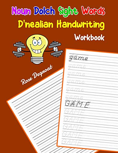 Noun Dolch Sight Words D'nealian Handwriting Workbook: Practice ...