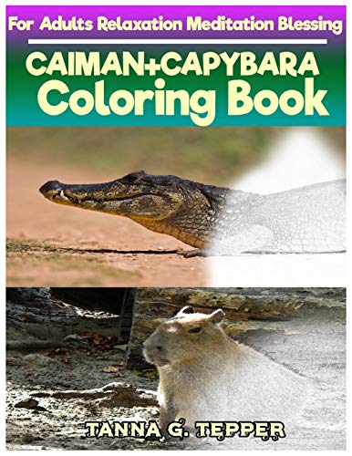 CAIMAN+CAPYBARA Coloring book for Adults Relaxation Meditation Blessing ...