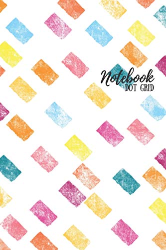 Notebook: Abstract 6x9 Dot Grid Journal with Adult Coloring Margins ...