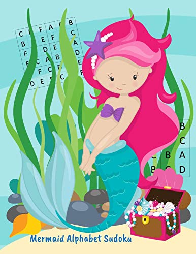 Mermaid Alphabet Sudoku: Logic Games for Kids 4x4 and 6x6 Puzzle Grids ...