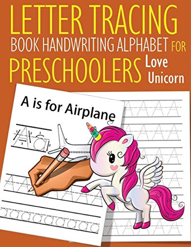 Letter Tracing Book Handwriting Alphabet for Preschoolers Love Unicorn ...