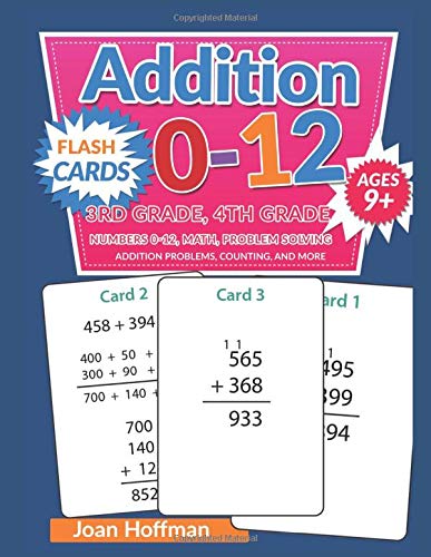 Addition 0-12 Flash Cards - Ages 9 and Up, 3rd Grade, 4th Grade ...