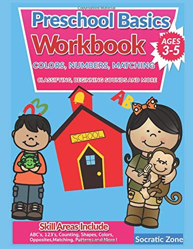 Preschool Basics Workbook Ages 3 to 5, Colors, Numbers, Counting ...