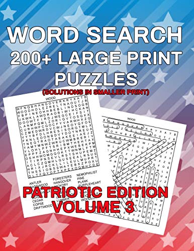 Word Search, Patriotic Edition: 200+ Large Print Puzzles by Puzzle Barn ...