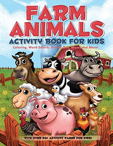 Farm Animals Activity Book For Kids: A Fun Educational Workbook ...