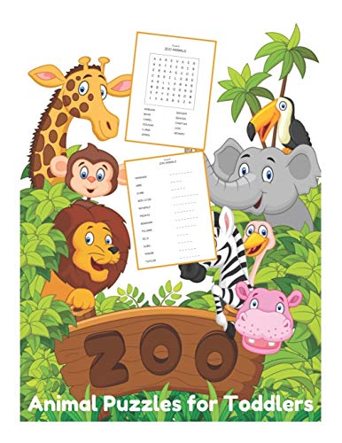 Zoo Animal Puzzles for Toddlers: Dot to Dot Zoo Animal Puzzles, Zoo ...