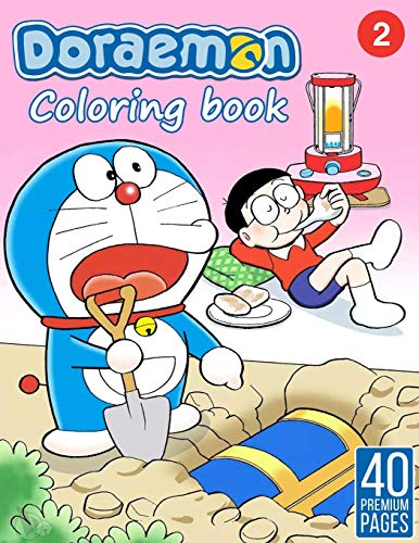 Doraemon Coloring Book Vol2: Funny Coloring Book With 40 Images For ...
