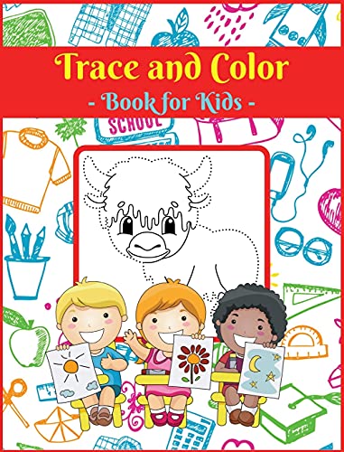 Trace and Color Book for Kids V4: Activity Book for Children, 20 Unique ...