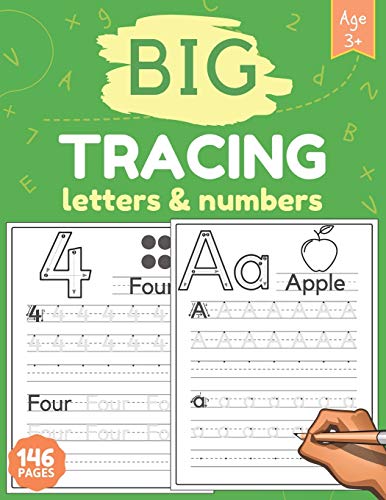 Big Tracing Letters And Numbers: Trace Numbers And Trace Letters ...