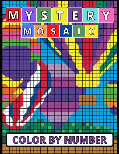 Mystery Mosaics Color By Number: Large Print landscape Adult Coloring ...