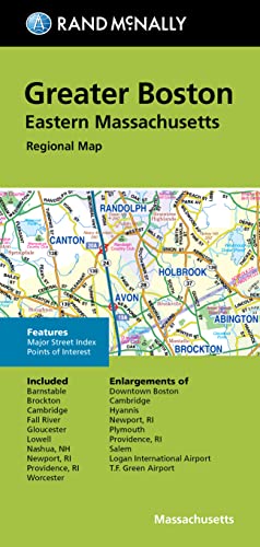 Rand McNally Folded Map: Greater Boston Eastern Massachusetts Regional ...