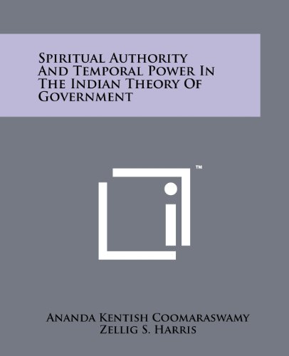 Spiritual Authority And Temporal Power In The Indian Theory Of ...