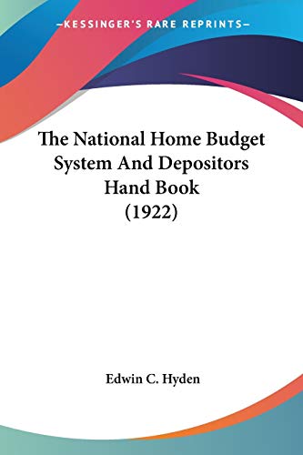 The National Home Budget System And Depositors Hand Book by Edwin C ...