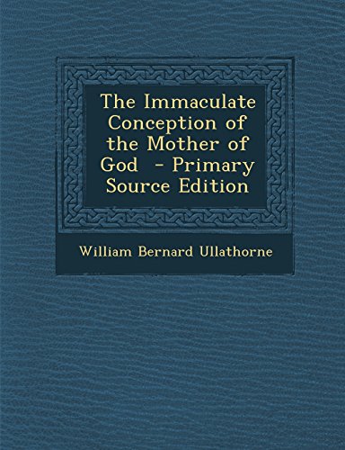 The Immaculate Conception of the Mother of God by William Bernard ...