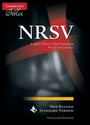 NRSV Large-Print Text Bible with Apocrypha, Black French Morocco ...