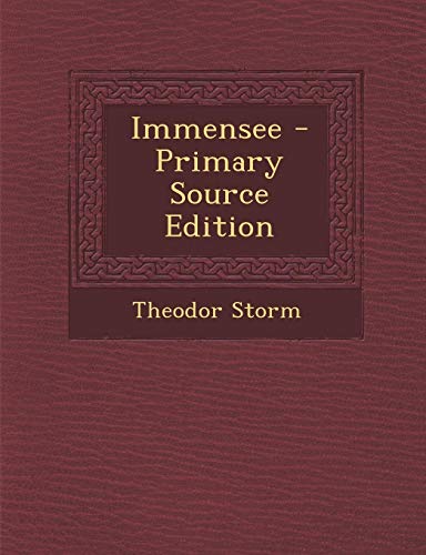 Immensee (German Edition) by Theodor Storm | Goodreads