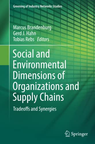 Social and Environmental Dimensions of Organizations and Supply Chains ...