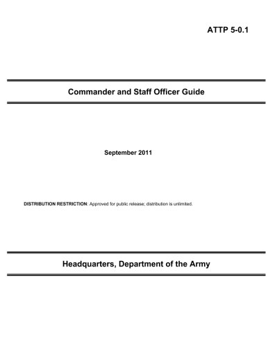 Commander and Staff Officer Guide by Department of the Army | Goodreads