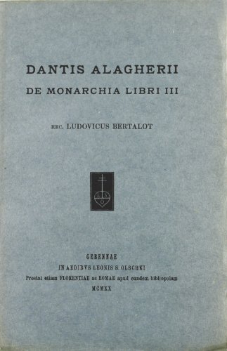 de Monarchia Libri III (De Monarchia, 3) by Dante Alighieri | Goodreads